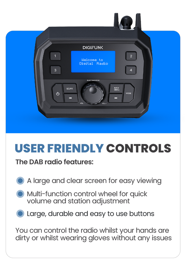 Work Site Radio | USB Rechargeable | DAB+, FM, Bluetooth | IP65 ...
